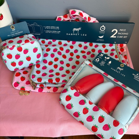 Dabney Lee | Bags | Dabney Lee Strawberry Print Travel Set Packing ...